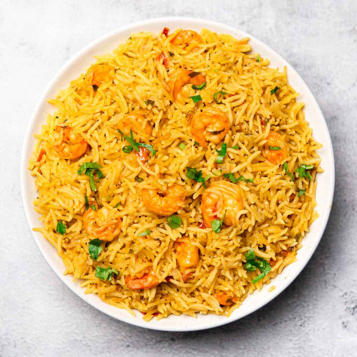 Prawn Pulao (Shrimp Rice Pilaf)